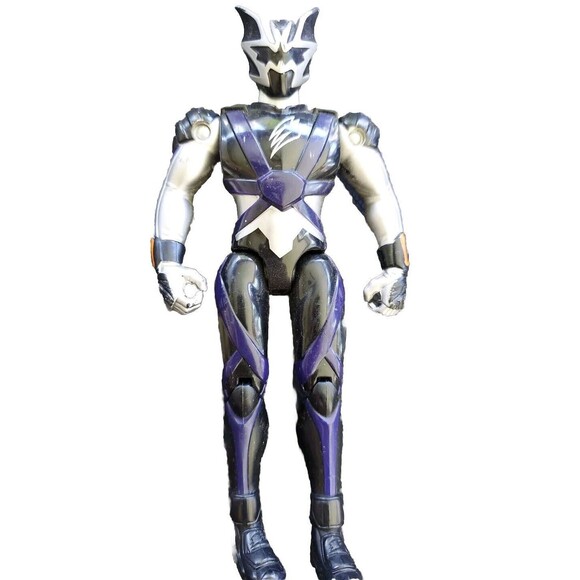 Toys | Power Rangers Jungle Fury Silver Black Bat Ranger 5 Figure ...